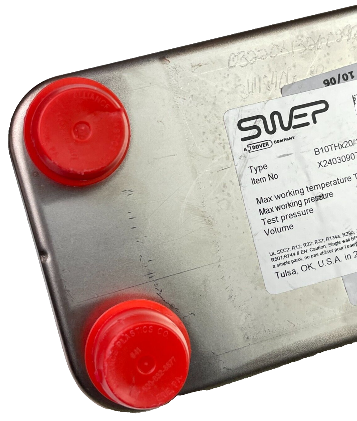 SWEP 0121861.0 Plate Heat Exchanger B10THx20/1P-SC-S 22U+28U+2x22U | eBay