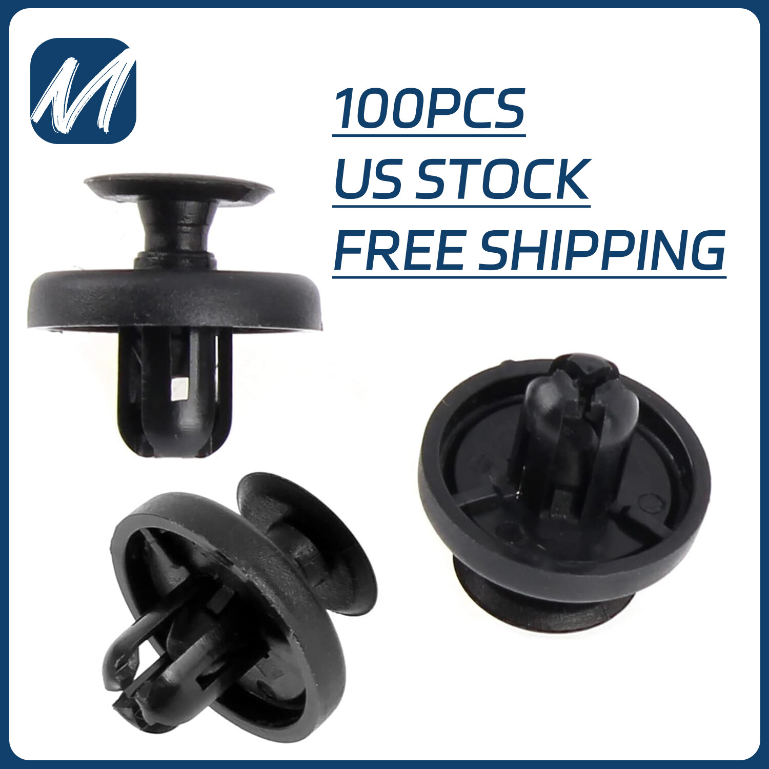100 Pcs Engine Under Cover Push Type Retainer Clips For Toyota Lexus ...