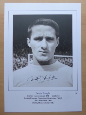 Derek Temple Signed Everton 16x12" Print (569) | eBay
