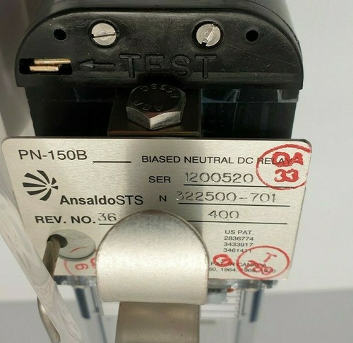 Ansaldo STS PN-150B Biased Neutral DC Relay - N322500701 - Hitachi Rail ...
