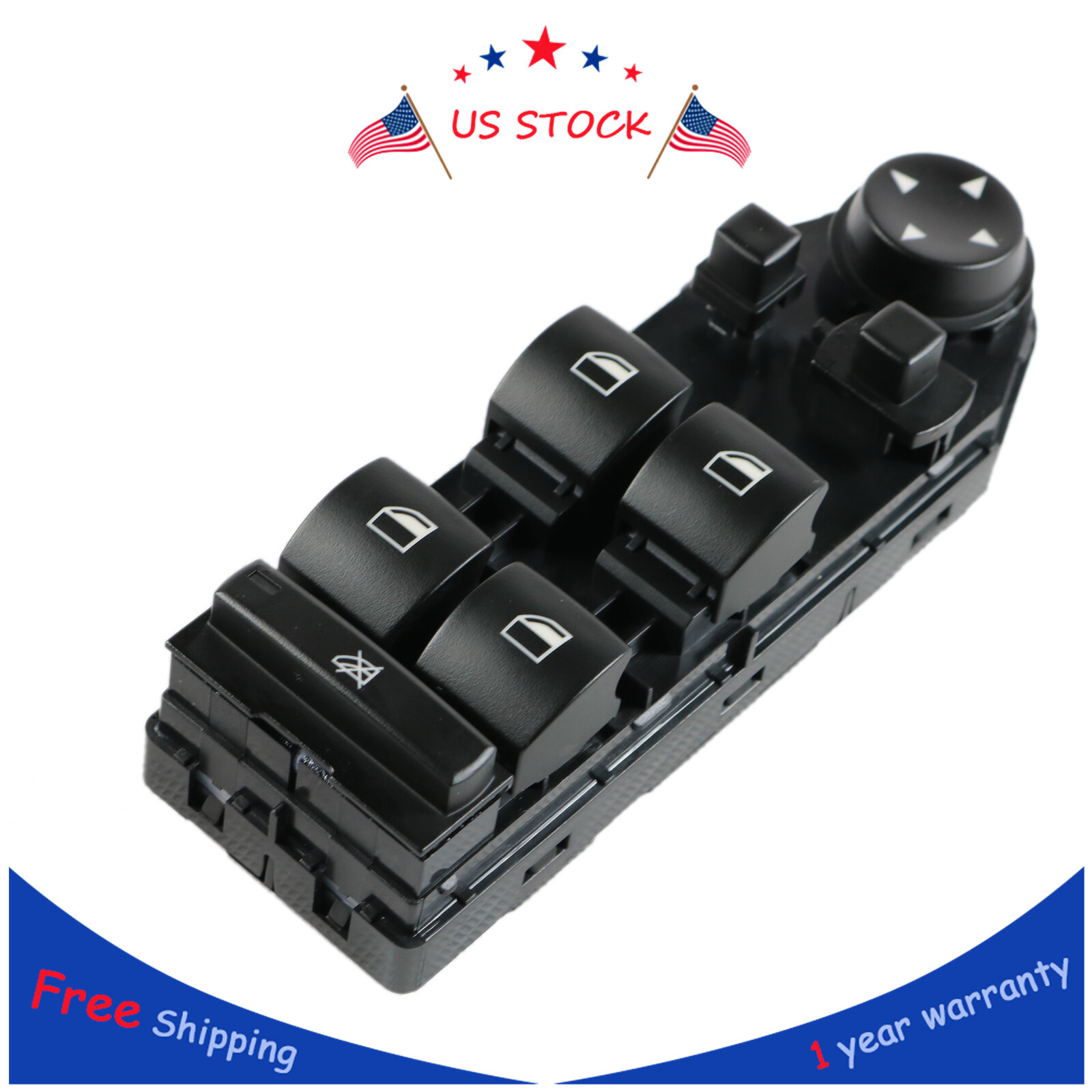 Black Master Power Window Mirror Switch 61313414355 LHD For 2004-2010 ...