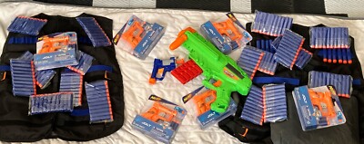 Large Lot Of Nerf New&Used Nerf Guns,Darts And Vest Hours Of Nerf Fun | eBay