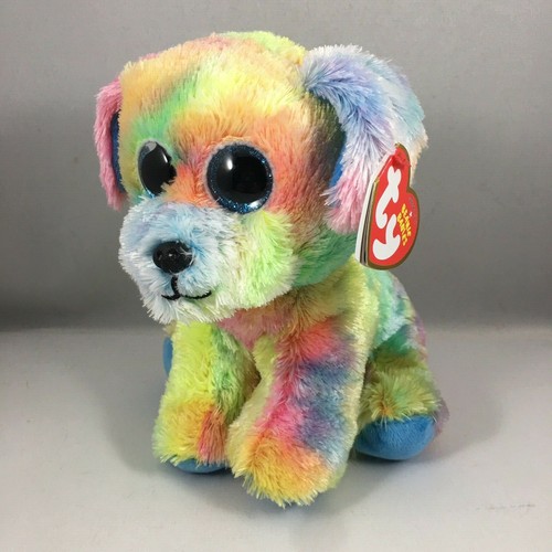 Ty Beanie Baby Boos MAX Autism Awareness Day 4/02 Tie Dyed Dog (6 Inch ...