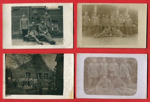 4 x Militär Foto AK 1.WK Sachsen, RIR 241, IR 346, Rekrutendepot 23. RD ...