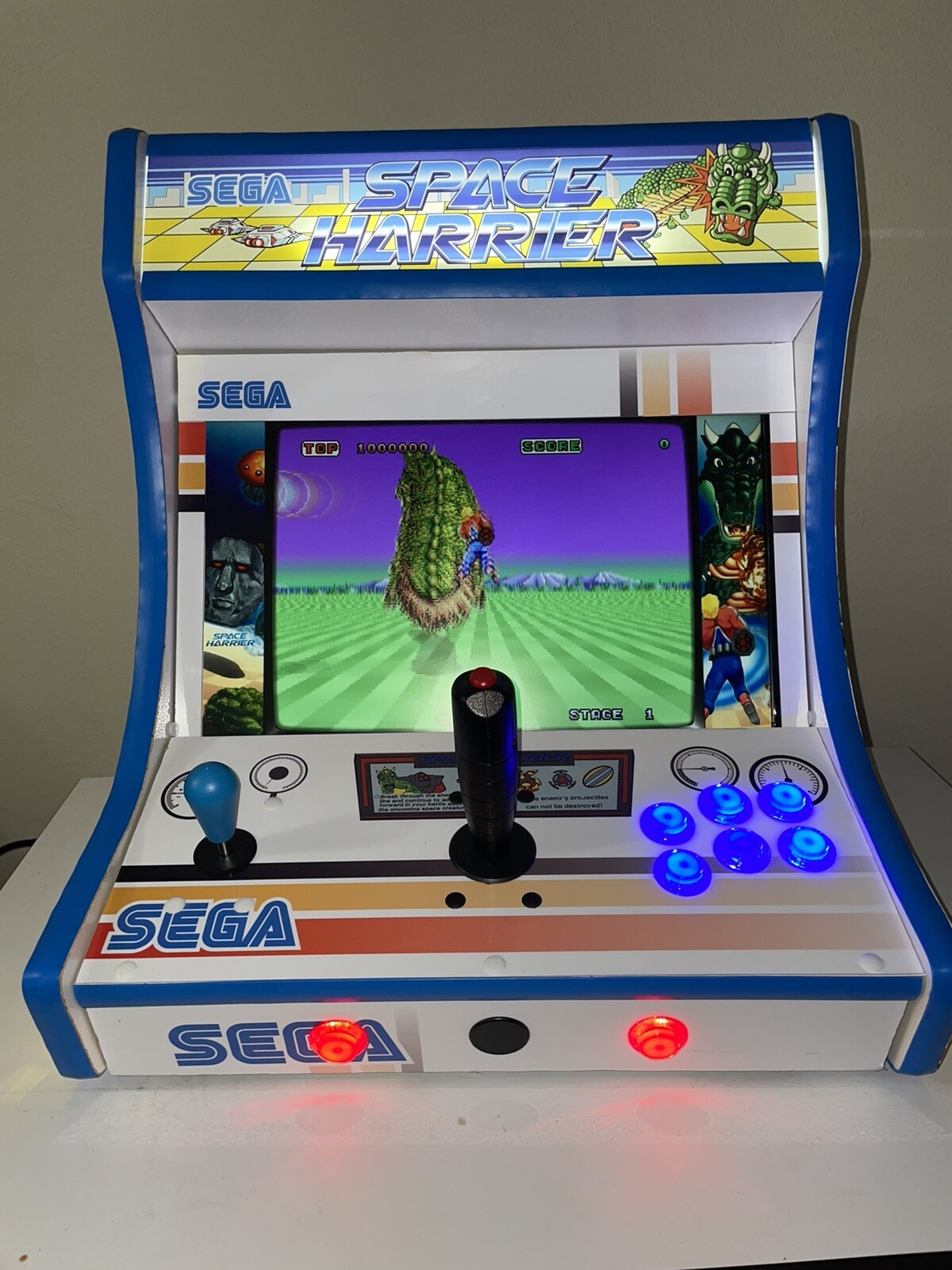 Sega Space Harrier Multicade Tabletop Bartop Arcade Cabinet Raspberry ...