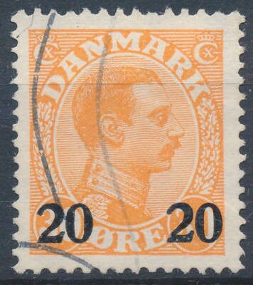 Denmark Scott 176/AFA 152, 20/30ø orange Chr X Provisional, VF-XF fresh ...