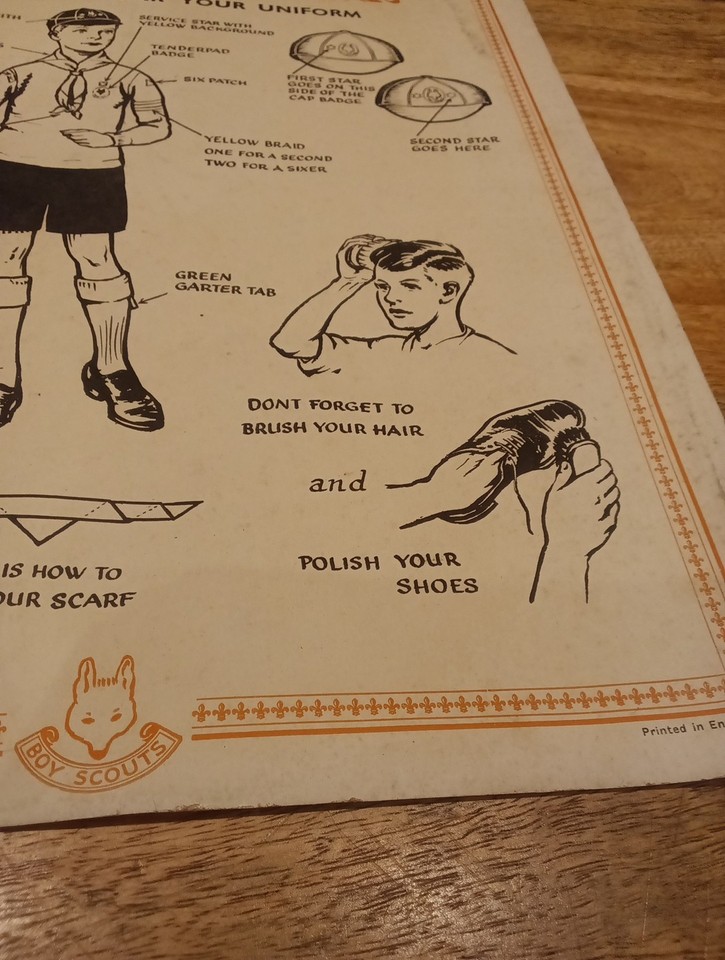 Vintage Boy Scouts Wolf Cubs Charts No. 20 21 22 1950's Investiture ...