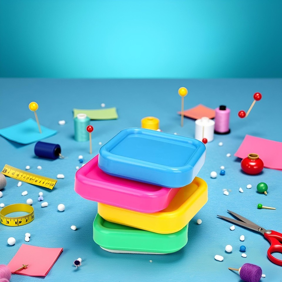 3Pcs Square Magnetic Pin Cushion,Anti-Loss Plastic Sewing Pins Holder ...