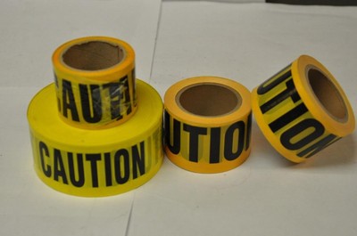 (4) Partial Rolls Caution Tape 3" Wide Barricade Safety FAST SHIP! AG4 ...