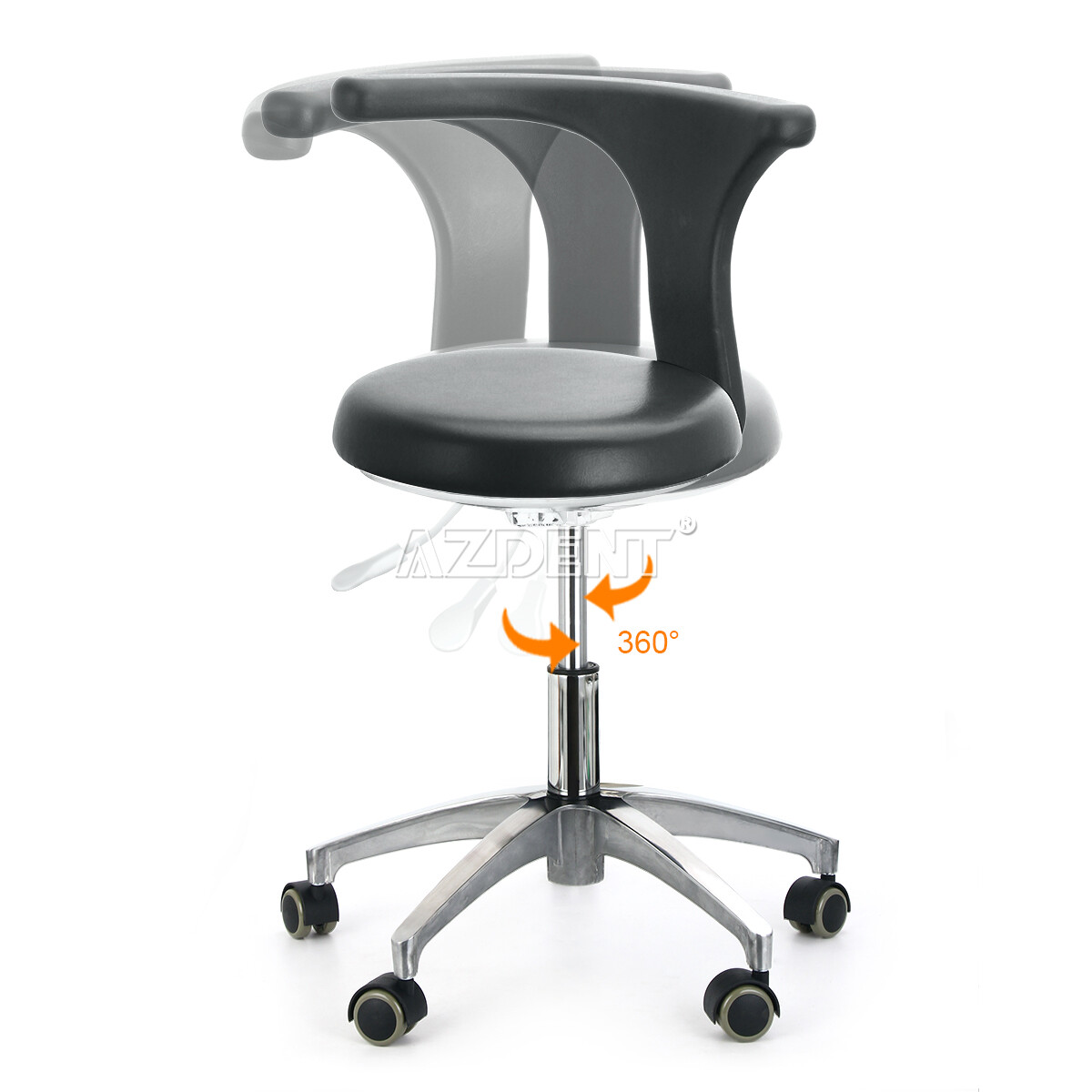 PU Leather Dental Medical Doctor Assistant Stool Mobile Chair ...