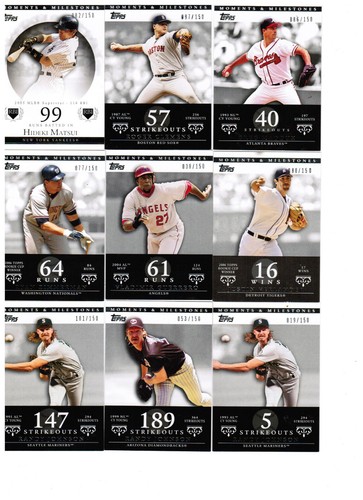 2007 Topps Moments and & Milestones Baseball Card You pick #/150 | eBay