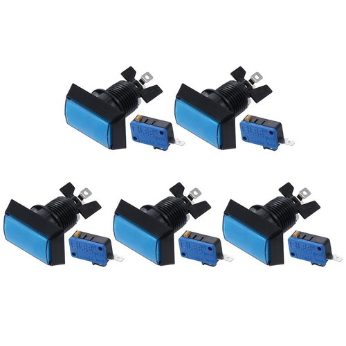 5pcs LED Illuminated Game Push Button 30*50MM Push Button Switch ...