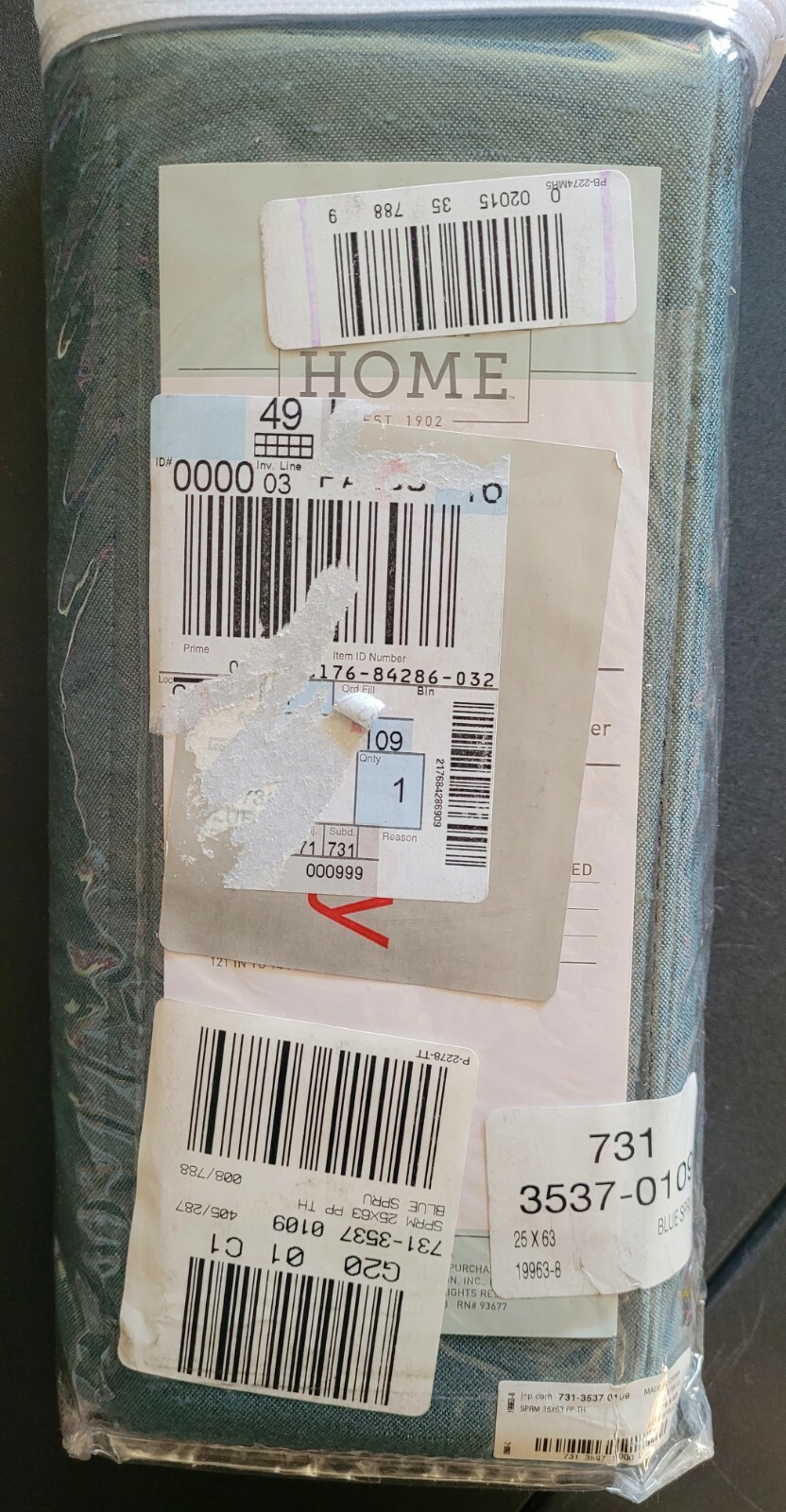 JC Penny Curtain Home Window Sgl. Panel Thermal Blue Spruce 25x63 ...