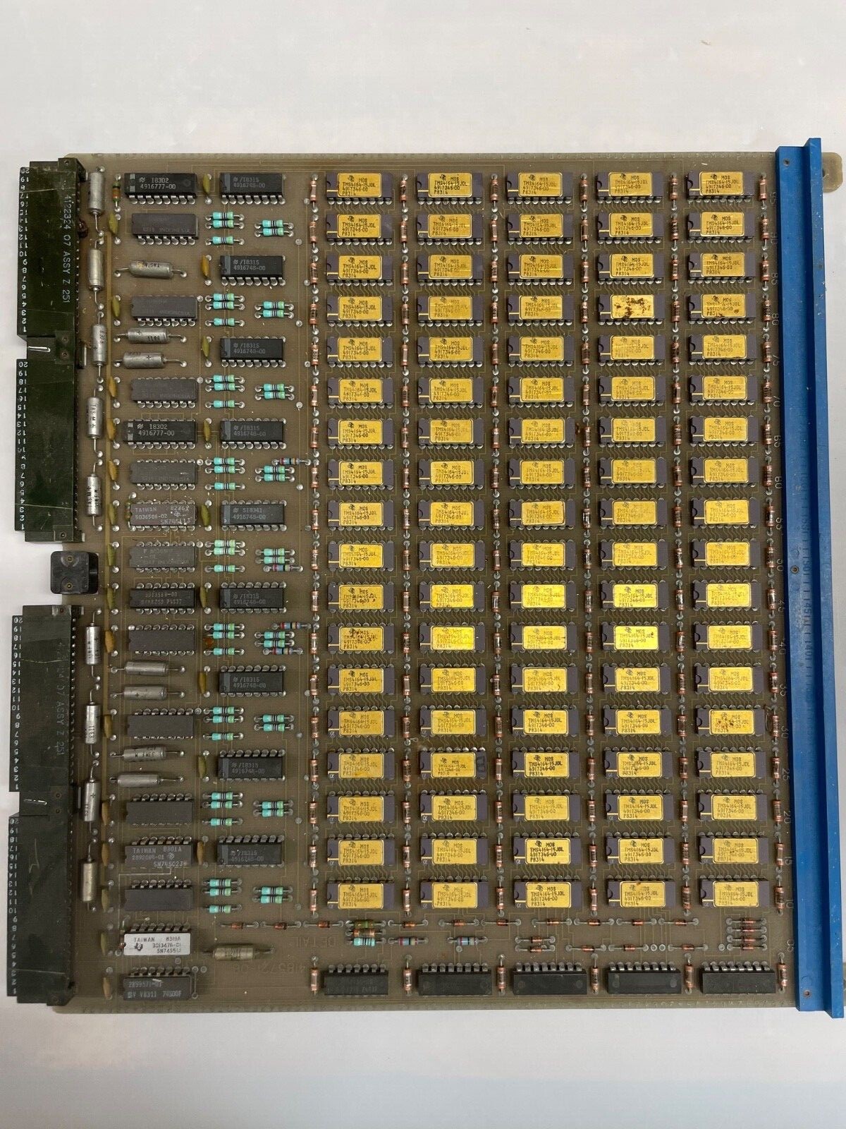 Vintage computer parts, gold recovery, gold capped IC,TMS4164-15JDL ...