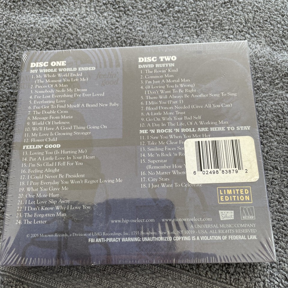 David Ruffin - The Motown solo Albums LTD Edition 2cd set New sealed | eBay