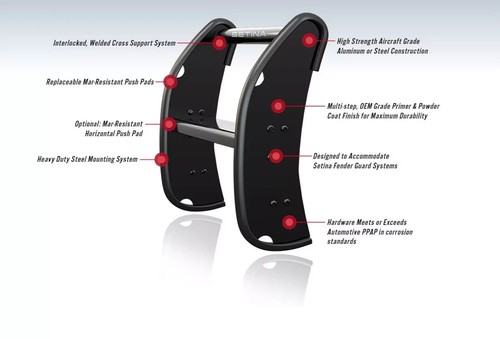 SETINA PB400 STEEL BUMPER W/CROSSBAR PAD 2006-10 DODGE CHARGER 6th GEN ...