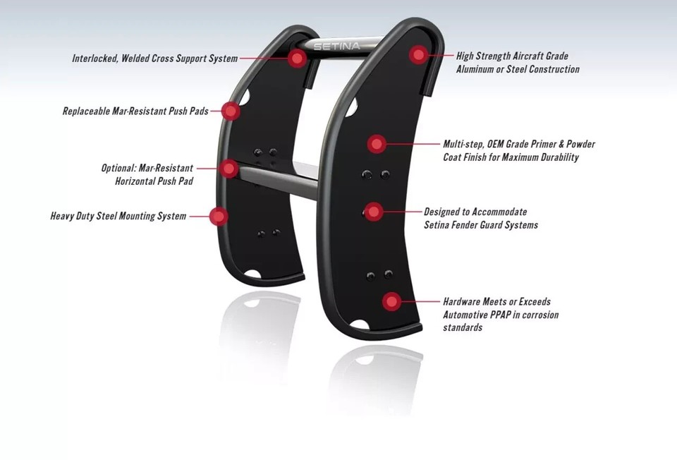 SETINA PB400 STEEL BUMPER W/CROSSBAR PAD 2006-10 DODGE CHARGER 6th GEN ...