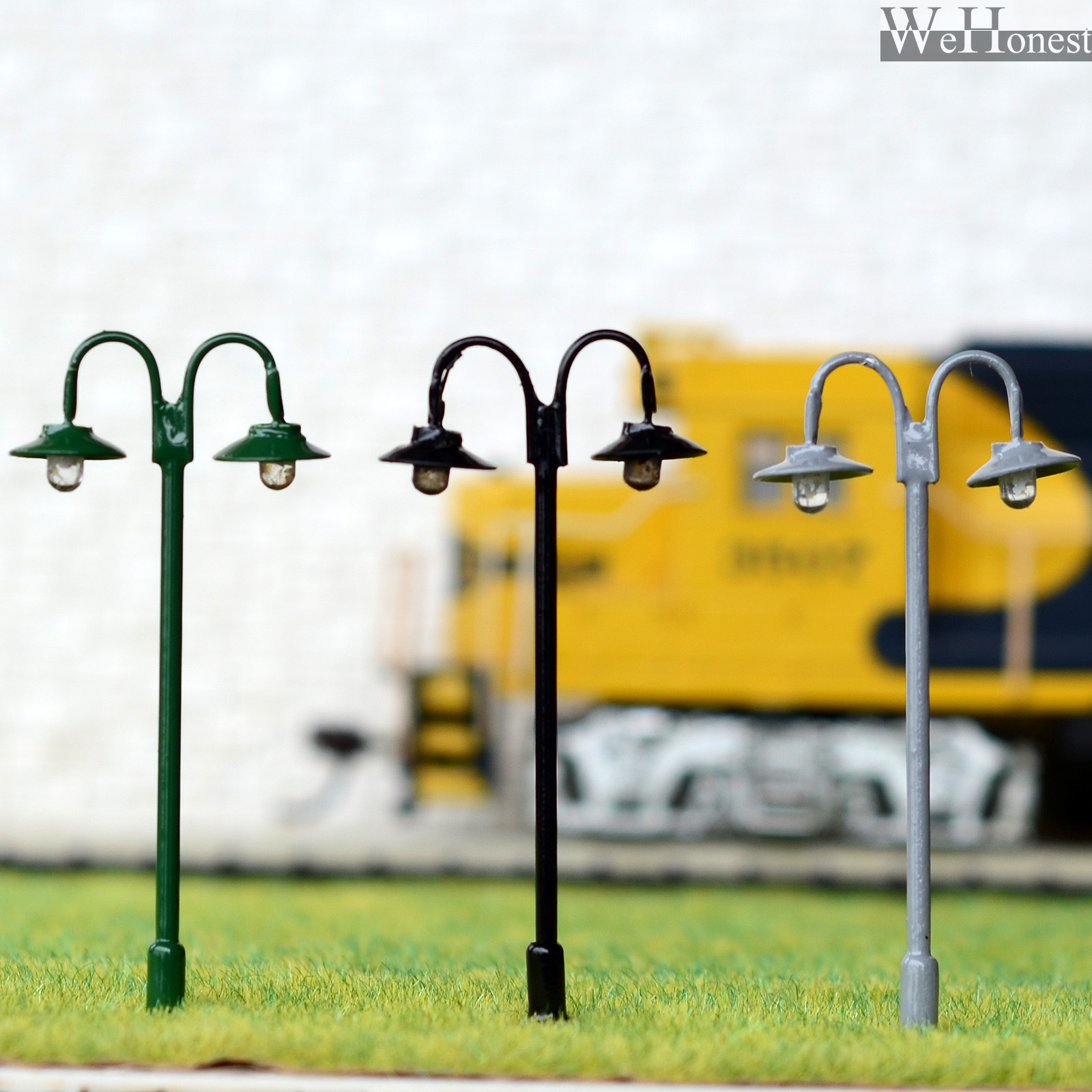 5 x OO / HO Scale Led Street Lights Model Train Railroad Curve Lamp ...