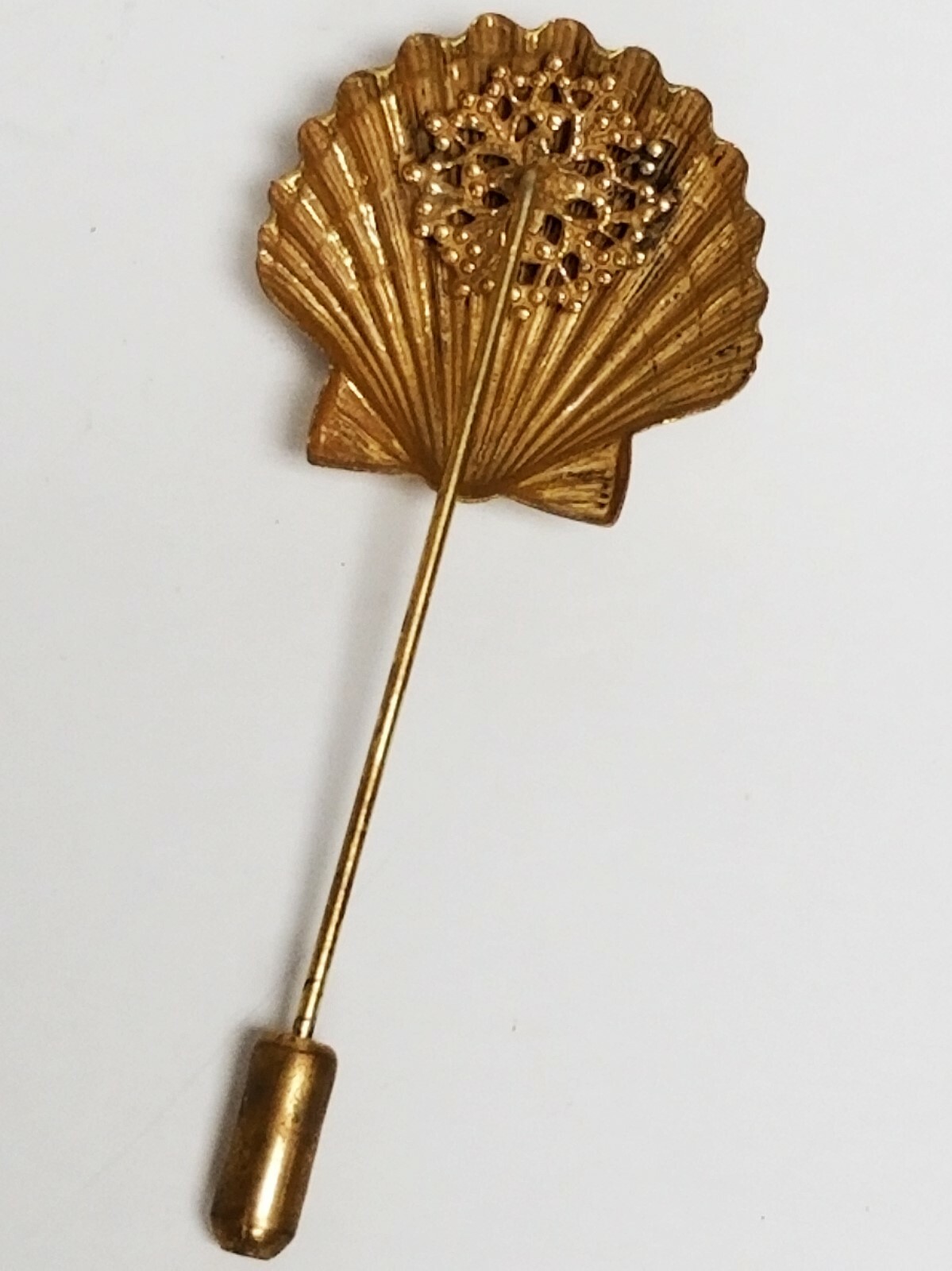 Vintage Miriam Haskell Gold Tone Seashell SHELL Stick Pin | eBay