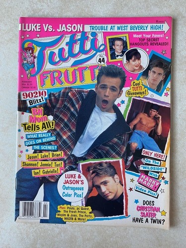Tutti Frutti Magazine February 1991 No. 44 90210 NKOTB, Marky Mark NEW ...