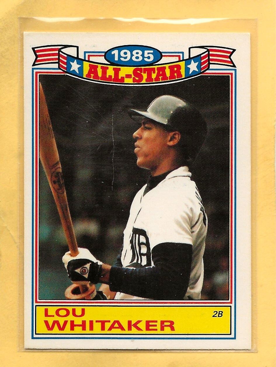 LOU WHITAKER - 1986 Topps "All-Star" - #3 - Tigers - Comb. Shipping | eBay