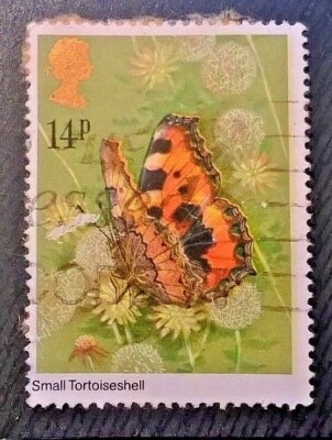 Great Britain stamps - Small Tortoiseshell British penny 14p 1981 Sg:GB ...