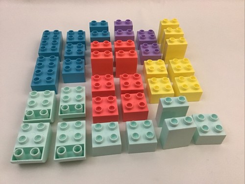 Lego Duplo Pastel Basic Blocks Replacement Pieces Lot Of 35 Different ...