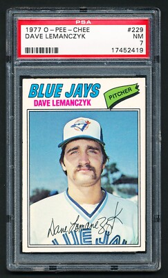 1977 OPC BASEBALL 229 DAVE LEMANCZYK BLUE JAYS PSA 7 NEAR MINT | eBay