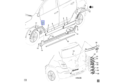 GM OEM Part 95275450 F/FDR MOLDING | eBay