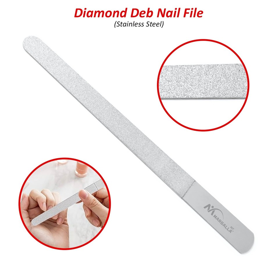 2Pcs Double Sided Diamond Deb Nail File Set Strong Edge For Manicure ...