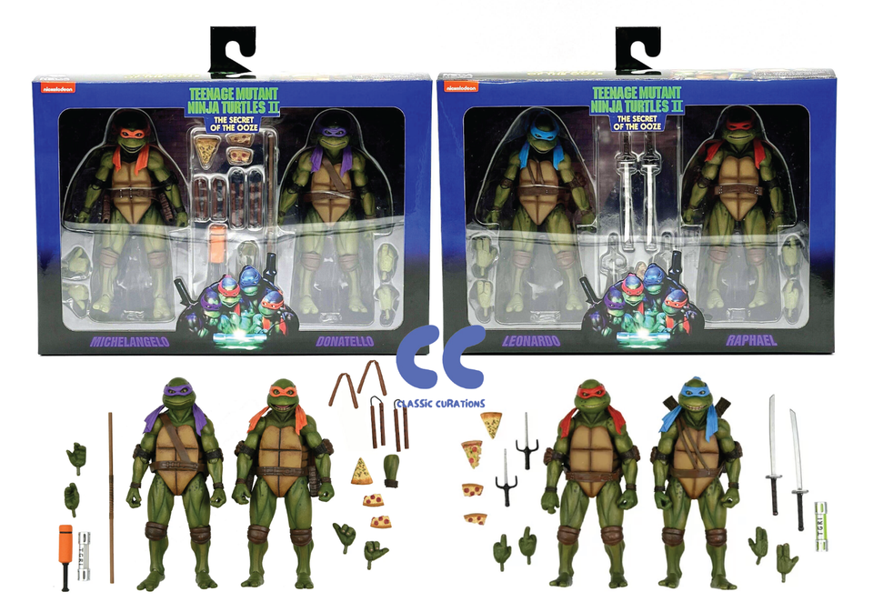 TMNT NECA 1991 Movie Secret of the Ooze Action Figures Turtles Keno ...