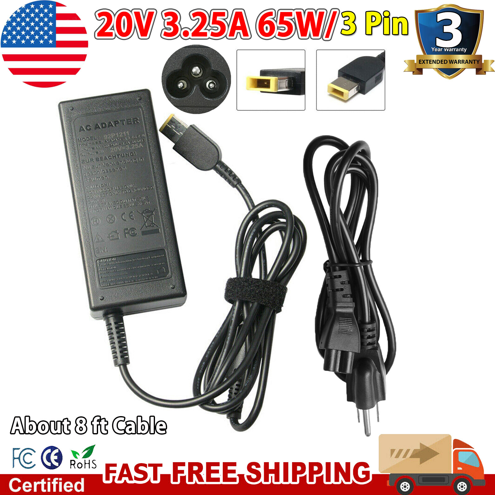 AC Adapter Charger for Lenovo Thinkpad T430 T440 T440S T440P T450 T460 ...