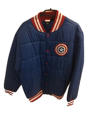 Marvel men’s captain America puffer jacket | eBay