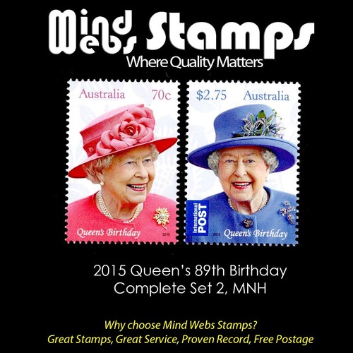 2015, 70c & $2.75 Queen's (QE11) 89th Birthday, Complete Set 2, MNH ...