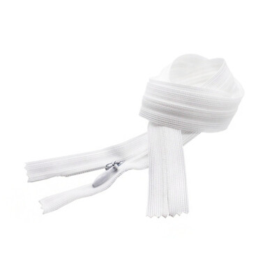 24 Inch Invisible Conceal Lace Beulon White YKK Lightweight #2 Closed ...