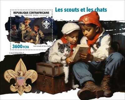 Scouts and Cats MNH Stamps 2023 Central African S/S | eBay