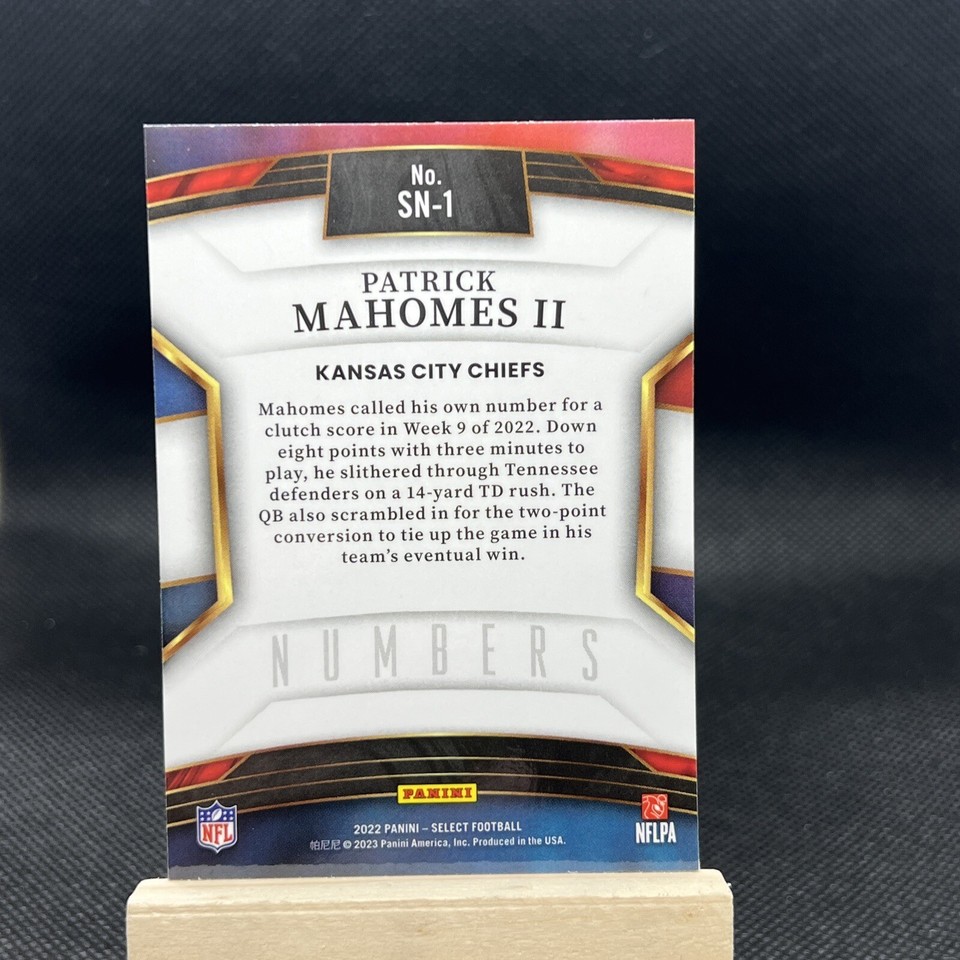 2022 Select - PATRICK MAHOMES II - Select Numbers #15 - Chiefs #SN-1 | eBay
