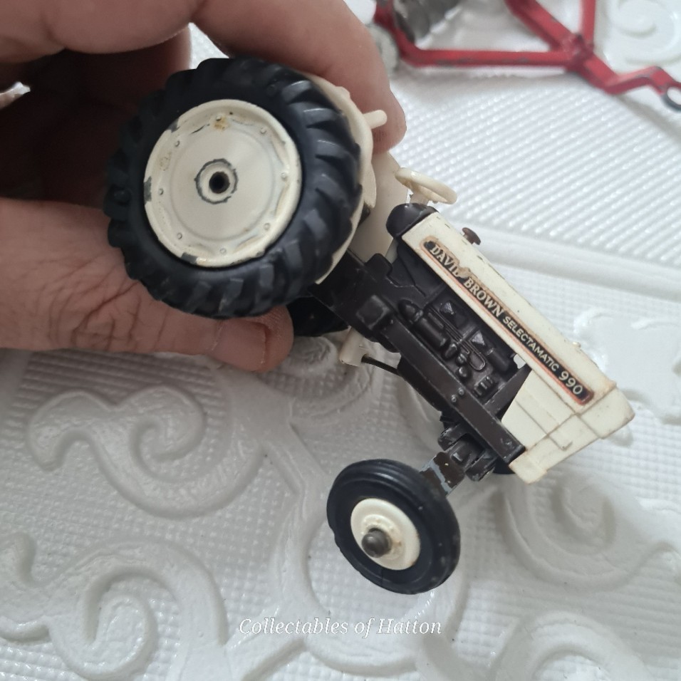 retro Dinky David Brown selectamatic 990 & 995 with old trailer used ...