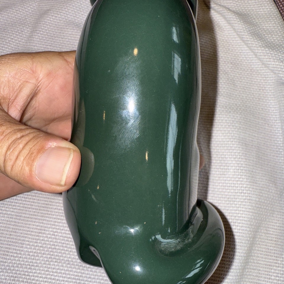 Frankoma Seated DARK GREEN Panther Puma Jaguar Figurine #114 (1934-38 ...