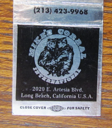 GAY BAR MATCHBOOK COVER: MIKE'S CORRAL LONG BEACH, CALIFORNIA ...