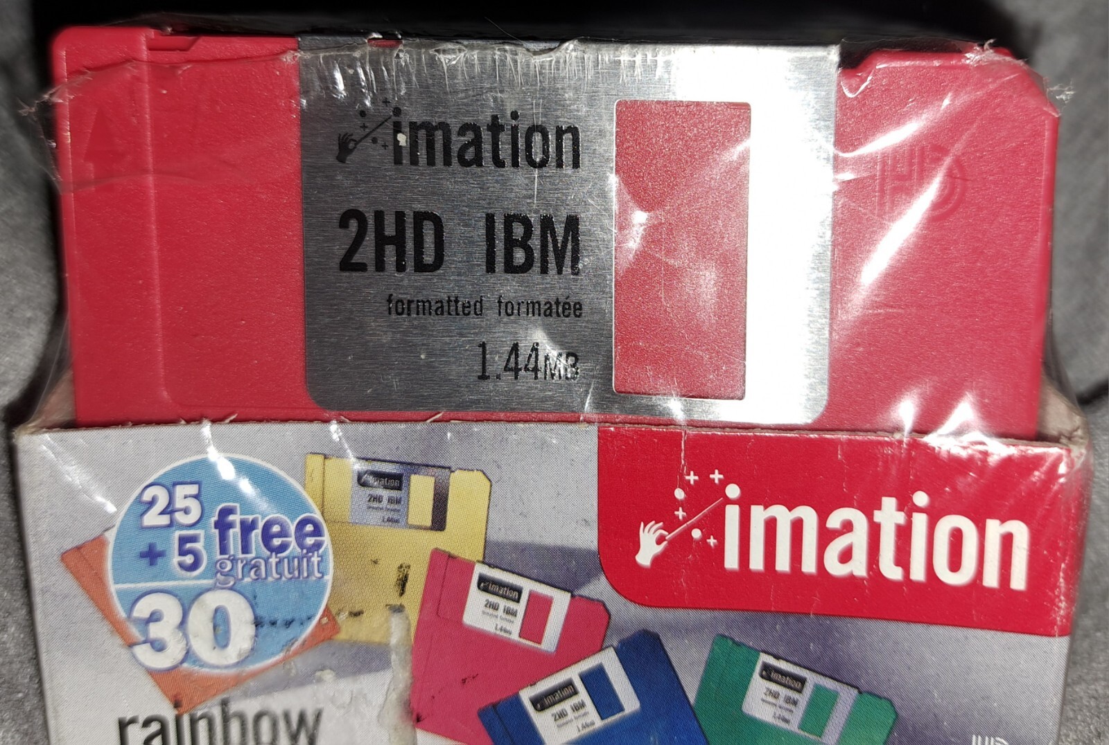IBM Imation 2HD IBM 25 + 5 Free Total 30 Colored Diskettes 1.44 MB ...