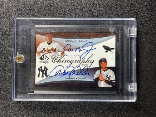 DEREK JETER CAL RIPKEN JR 2007 SP AUTHENTIC CHIROGRAPHY DUAL AUTOGRAPH ...