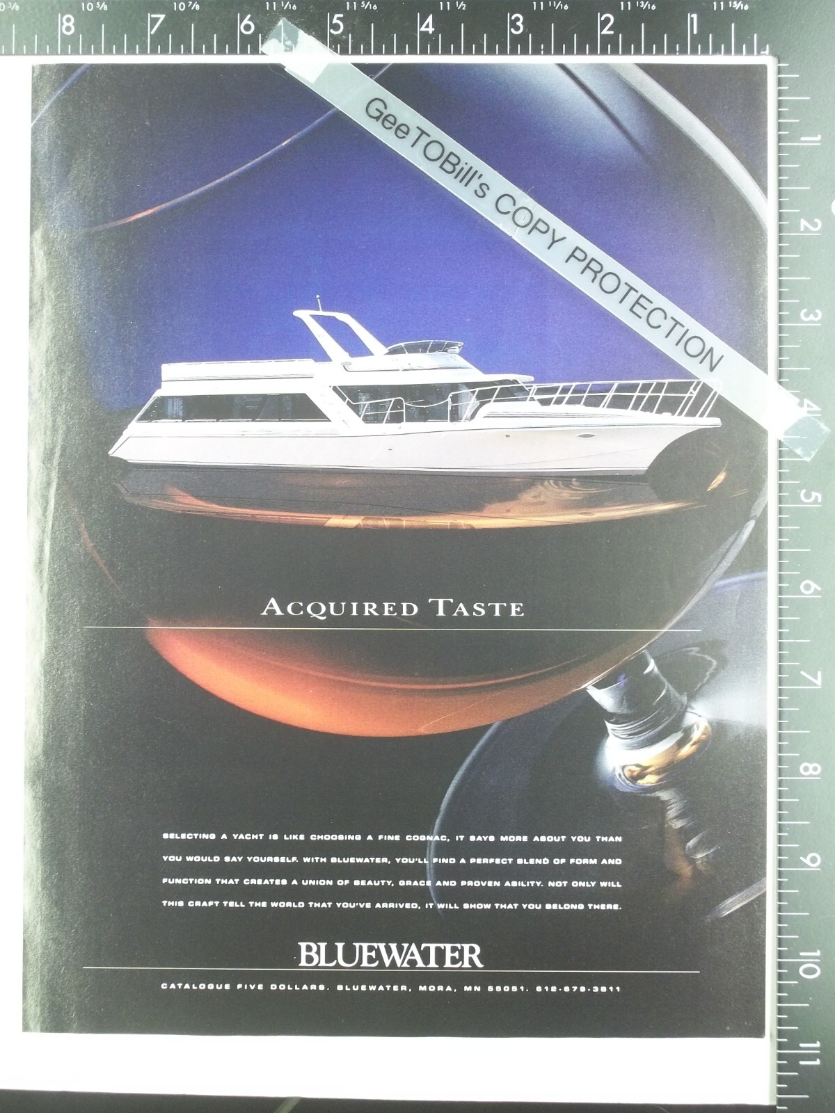 1989 ADVERTISING for Bluewater motor yacht boat ADVERTISEMENT | eBay