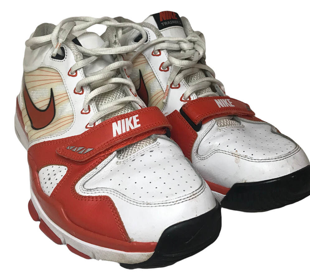 Nike Mens Trainer 1 Training Shoes White Orange Mid T… - Gem