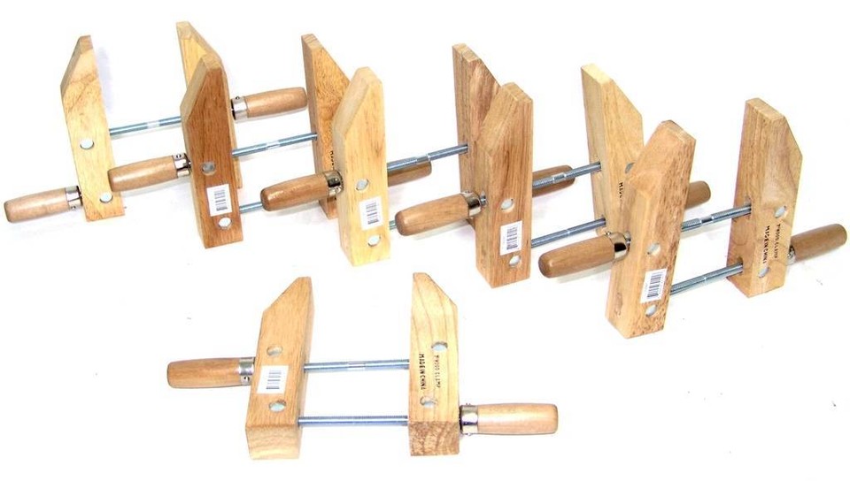 6 pcs 7" Wood Working Clamps Tools Wood Hand screw Clamps Set | eBay