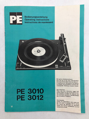 Perpetuum-Ebner PE 3010 3012 Operating Instructions (German, English ...