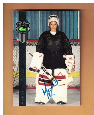 MANON RHEAUME AUTOGRAPHED 1992 CLASSIC FOUR SPORT SILVER HOCKEY CARD ...