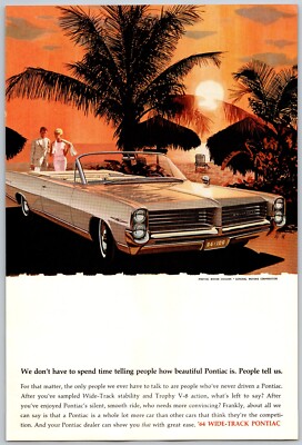 Vintage Print Ad 1964 Wide Track Pontiac Trophy V8 | Feb 1964 | eBay