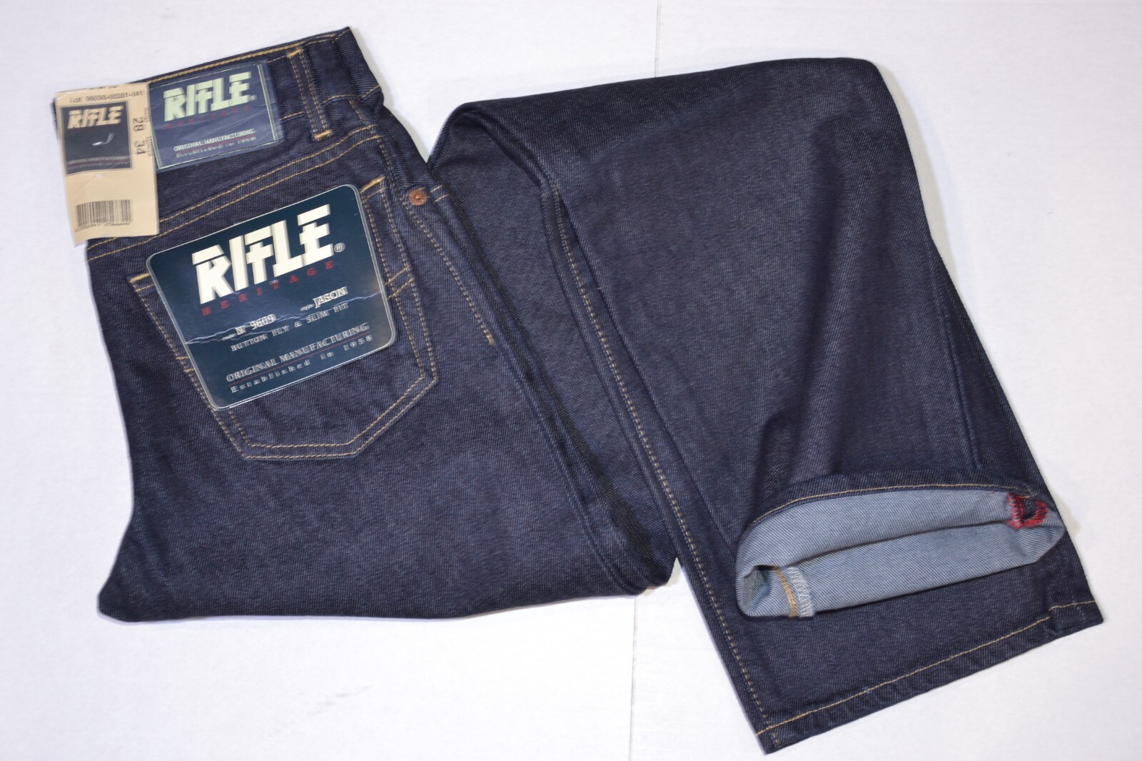 Jeans Rifle Jason pantalone uomo slim fit 9609 scuro non elasticizzato ...