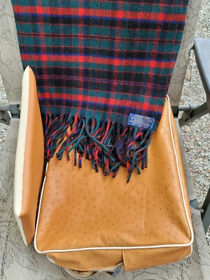 Vintage Pendleton Robe in a Bag Stadium Wool Blanket Red Green Plaid w ...